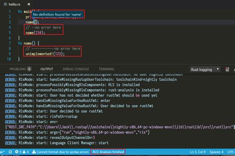 unable to find any definitions in vscode · issue 674 · rust lang rls
