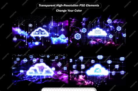 Premium Psd Cloud And Edge Computing Technology Concept With
