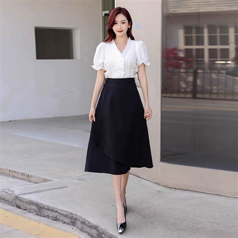Plus Size Wrap Work Skirt Pluspreorder