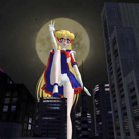 Giantess Sailor V By Evergrowingwaifus On Deviantart