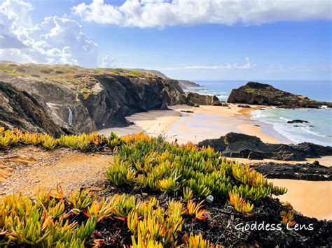 Zambujeira Do Mar Portugal Where Waterfalls Flow Into The Ocean
