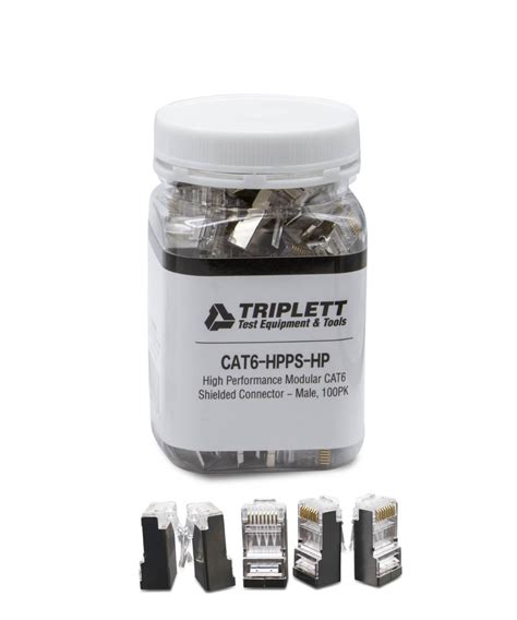 High Performance Modular Cat6 Shielded Connector Male 100pk Smet