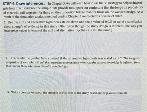 solved step 4 draw inferences in chapter 5 we will learn