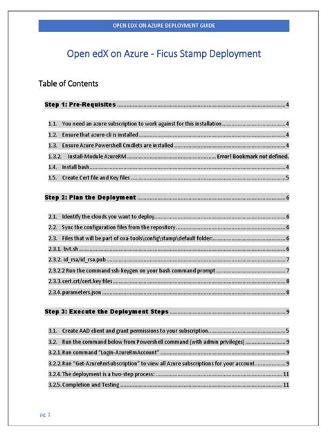 Open Edx On Azure Ficus Stamp Deployment V4 Pdf Superuser