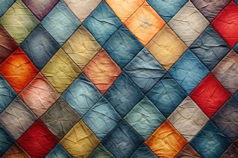 Fresh Diamonds Quilt Pattern Texture Patchwork Premium Ai Generated Image