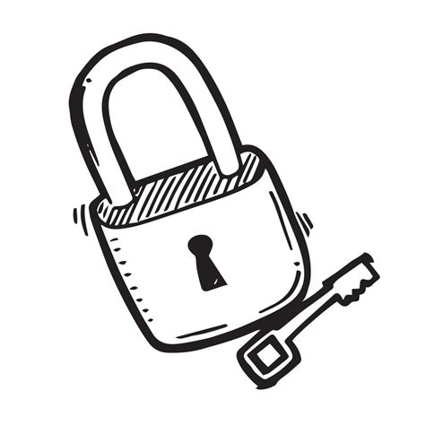 Vector Hand Drawn Lock Doodle 11714167 Vector Art At Vecteezy