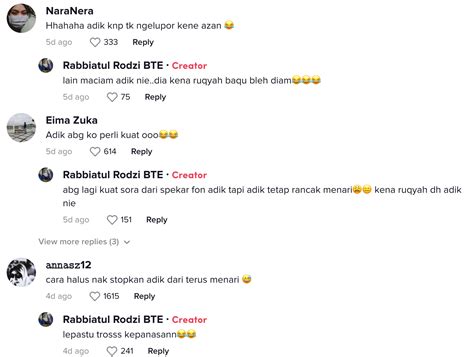 Adik Menari Tiktok Sekali Abang Datang Azan
