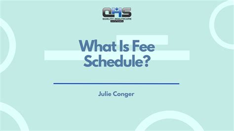 What Is Fee Schedule In Medical Billing Quality Healthcare System