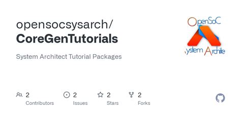 Github Opensocsysarch Coregentutorials System Architect Tutorial Packages