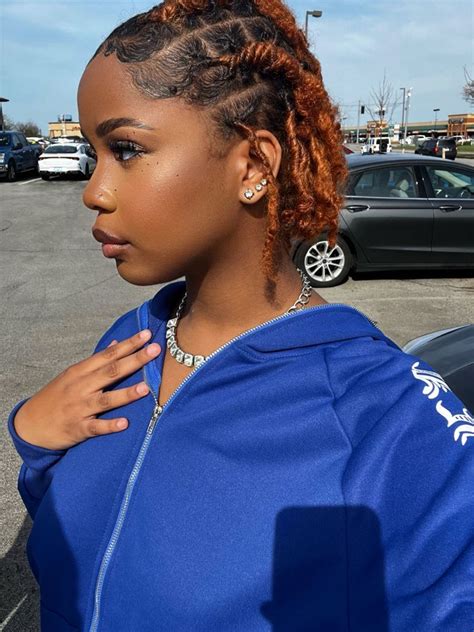 Barrel Twist On Short Colored Locs Iamdayauna Short Locs Hairstyles
