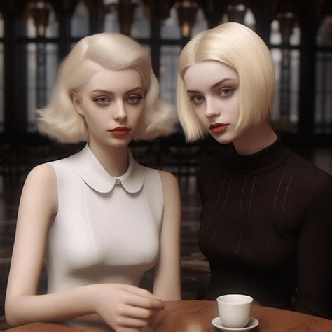 Premium Ai Image Beautiful Woman Twins Fashion Model Photoshoot