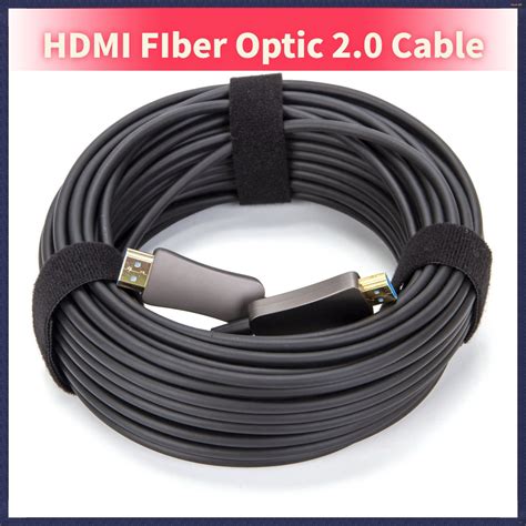 Hdr สายเคเบิลไฟเบอร์ออปติก Hdmi 4k 60hz Hdmi20 18gbps 444 ความเร็ว