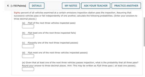 Solved 4 10 Points DETAILS MY NOTES ASK YOUR TEACHER Chegg Com