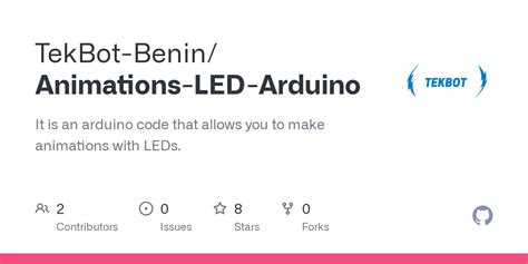 Releases TekBot Benin Animations LED Arduino GitHub