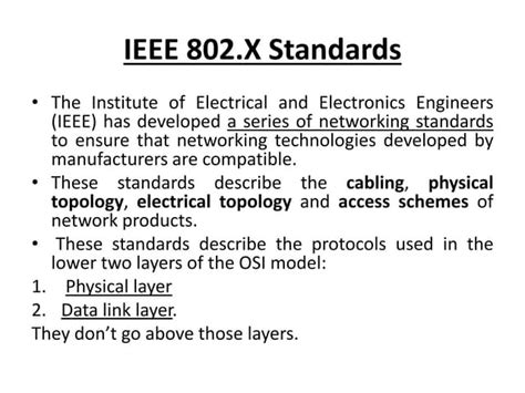 Ieee 802 Standard Ppt