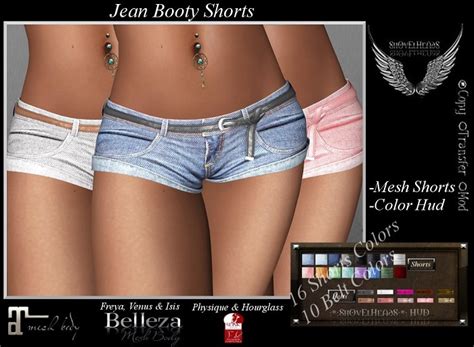 Second Life Marketplace Shovelheads Jean Booty Shorts