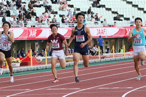 日本陸上競技連盟 On Twitter 【日本選手権】 📸男子100m予選2組 1着 栁田大輝（東洋大）10秒19 Q 2着 遠藤