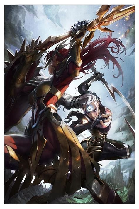 Leona Vs Diana League Of Legends Fan Art Art Of Lol