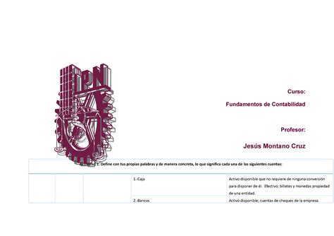 Cuadro Sinóptico Balance General Curso Fundamentos de Contabilidad