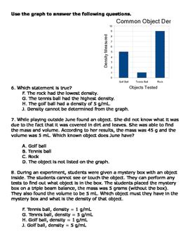 Density Quiz By Samantha Massey TPT