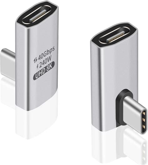 Duttek 90 Degree Usb C Adapter 240w Right Angle Usb C Male