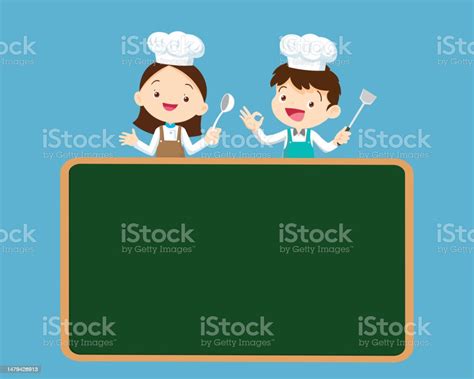 요리사 어린이 요리 클래스 디자인 서식 파일입니다 귀여운 작은 요리사 요리 식사 메뉴 가리기에 대한 스톡 벡터 아트 및 기타 이미지 가리기 가정 주방 가정의 방