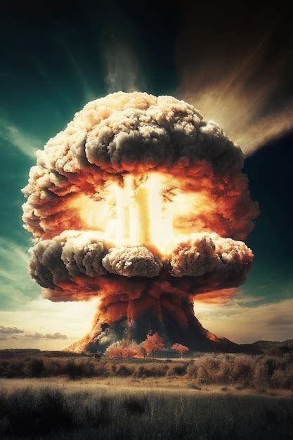 Premium Ai Image A Poster For The Nuclear Explosion