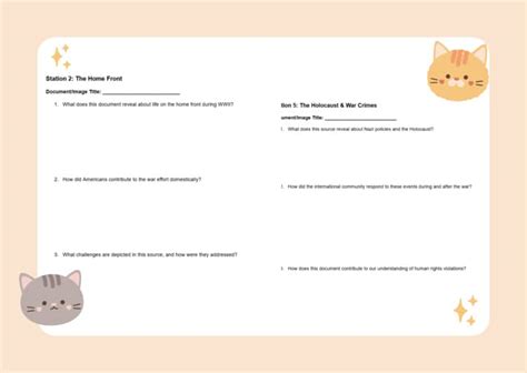 Apush Wwii Document Station Analysis Worksheet By Caitbuggteaches