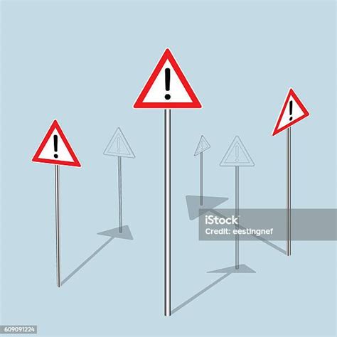 경고 기호 집합입니다 3d 벡터 그림입니다 0명에 대한 스톡 벡터 아트 및 기타 이미지 0명 3차원 형태 개체 그룹 Istock