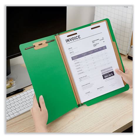 Deluxe Six Section Pressboard End Tab Classification Folders 2