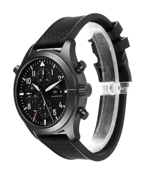 Iwc Pilots Watch Double Chronograph Top Gun Ceratanium For Price On