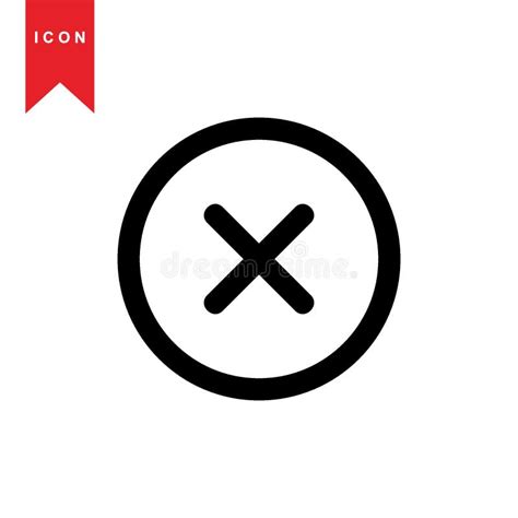 El Icono De La Cancelación Vector Cercano Del Símbolo Ninguna Muestra Cancela El Ejemplo Del