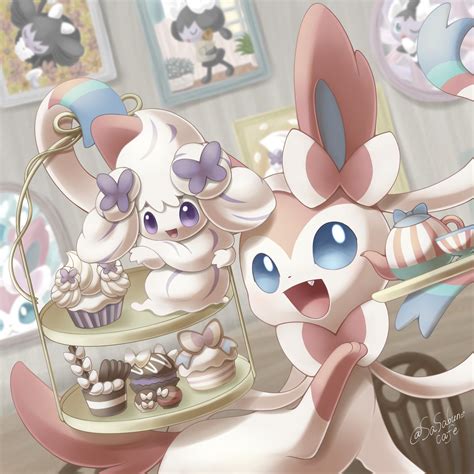Sylveon Alcremie Gothorita And Gothita Pokemon Drawn By
