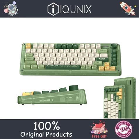 Iqunix Zx75 คีย์บอร์ดเกมมิ่งไร้สาย ปลั๊กเสียบ สําหรับตั้งแคมป์ ออฟฟิศ
