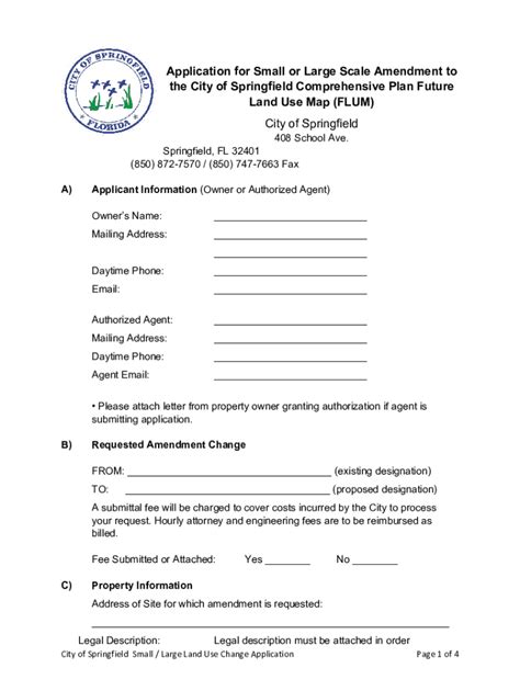 Fillable Online Application For Small Scale Amendment To The Future