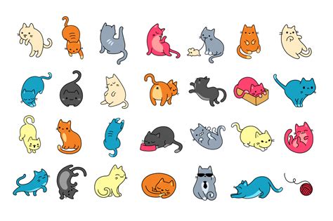 Маленькие картинки котики рисунки