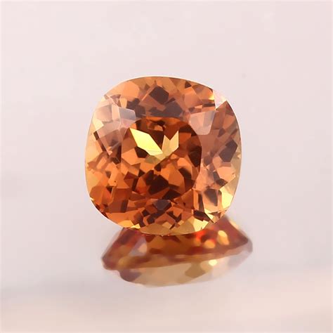 Aaa Ceylon Orange Sapphire 555 Carat Cushion Cut Gemstone Etsy