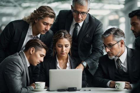 Premium AI Image Group Of Professional Male And Female Colleagues