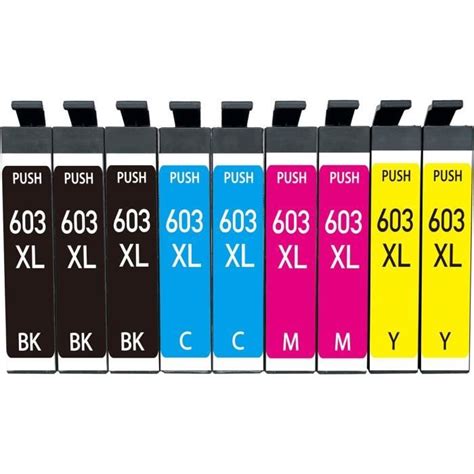603Xl Cartouches D Encre Compatibles Avec Epson 603 603Xl 3X Noir 2X