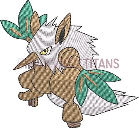 Shiftry Pokemon Free Machine Embroidery Design Download In Pes Jef