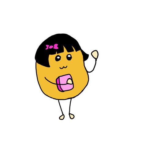 Potato Cartoon Characters With Various Professions Librarian Woman