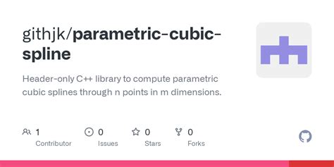GitHub Githjk Parametric Cubic Spline Header Only C Library To