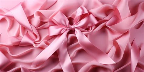 Premium Photo Realistic Pink Ribbon Breast Cancer Awareness Symbol