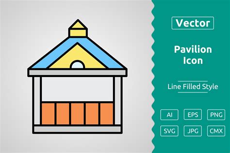 Vector Pavilion Filled Outline Icon Gráfico por Muhammad Atiq