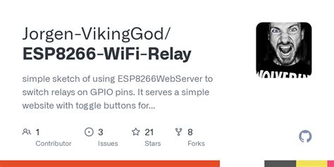 Github Jorgen Vikinggodesp8266 Wifi Relay Simple Sketch Of Using