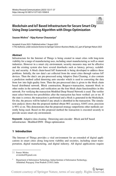 blockchain and iot based infrastructure for secure smart city using