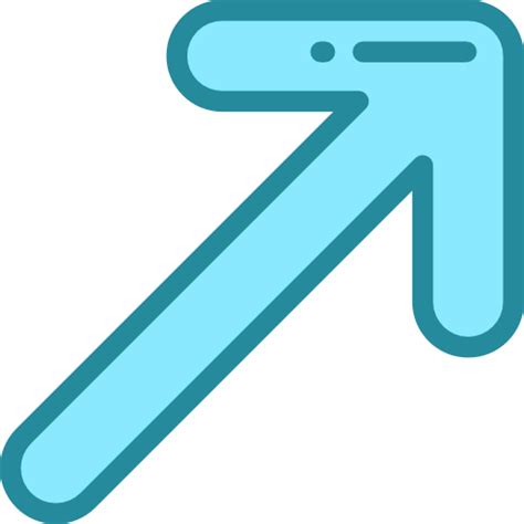 Diagonal Arrow Detailed Rounded Lineal Color Icon