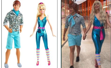 Pareja De Amigos Se Viste Como Barbie Y Ken De La Película Toy Story