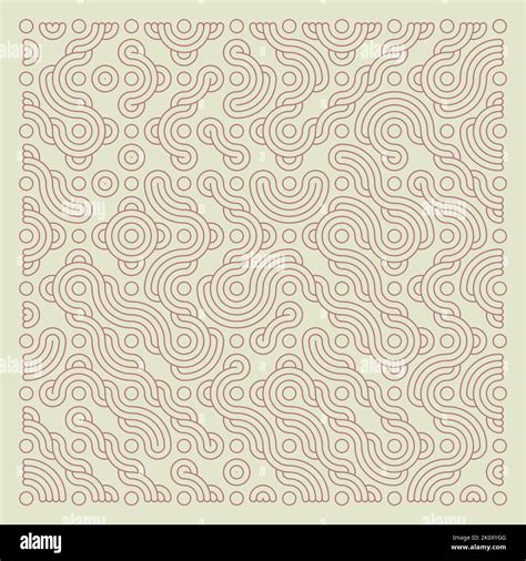 Random Color Rounded Truchet Tiling Illustration Stock Vector Image