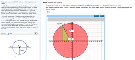 To be able to construct Mohr's circle for a given | Chegg.com